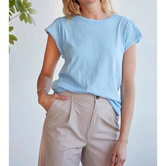 Grey State | Tops | New Grey State Eugenia Tee In Placid Blue | Poshmark